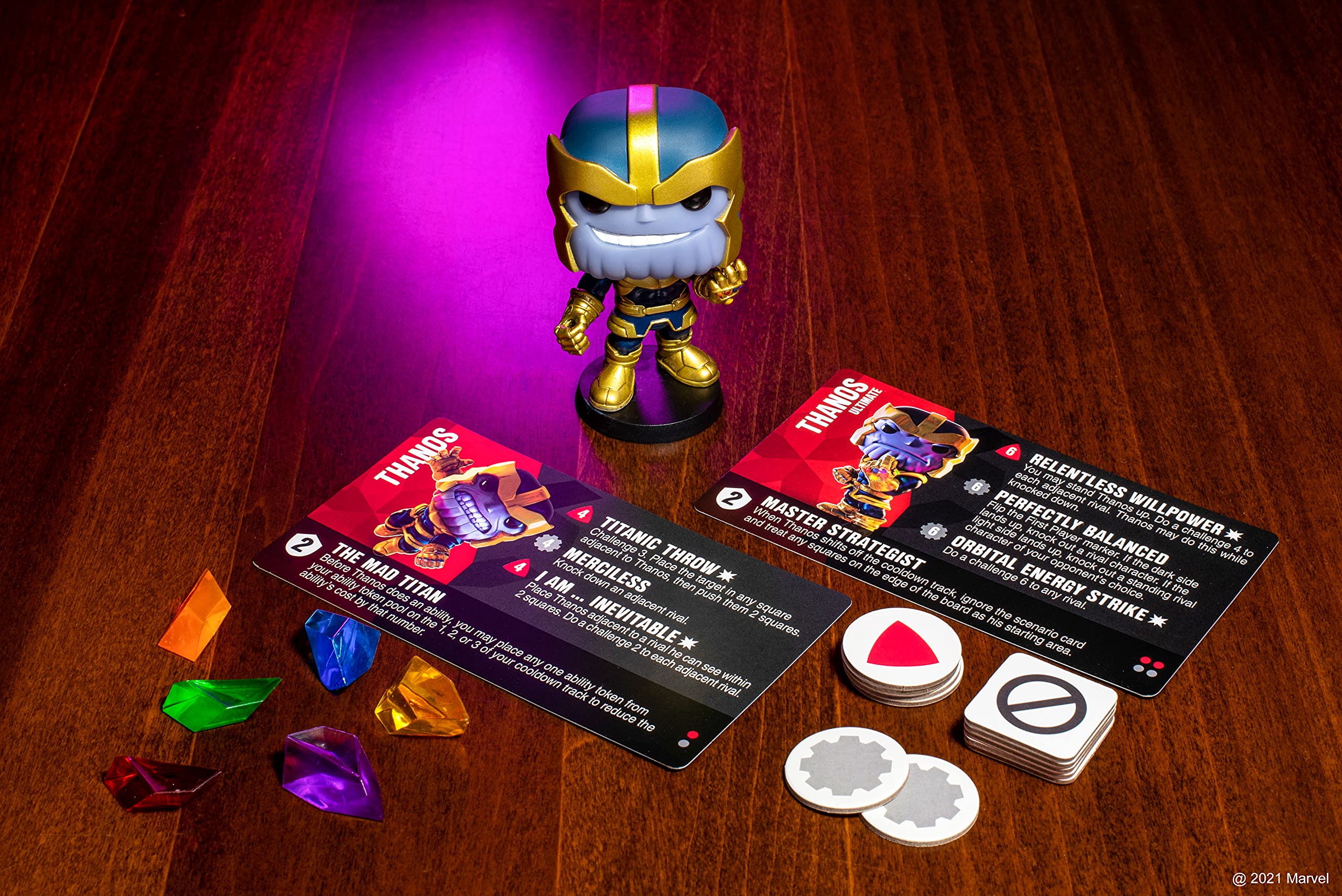 Funko Funkoverse Marvel 101 Thanos Light Strategy Board Game - Ages 10+, 2-4 Players, Collectible Vinyl Figure