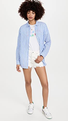 Free People Women's Makai Cutoff Jean Shorts, Bright White, 26