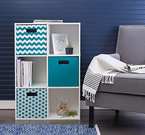 DII Collapsible Polyester Storage Cube, Honeycomb, Teal, Large