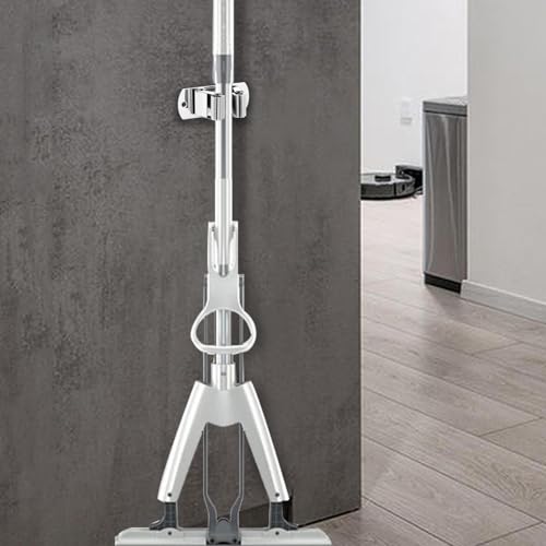 Broom and Mop Hanger - Mop and Broom Holder, Rake Shovel Mop Hanger | Stainless Steel Garage Organization and Storage Utility Rack, Wall Mount Garden Tool Organizer for Home Garage Storage Systems