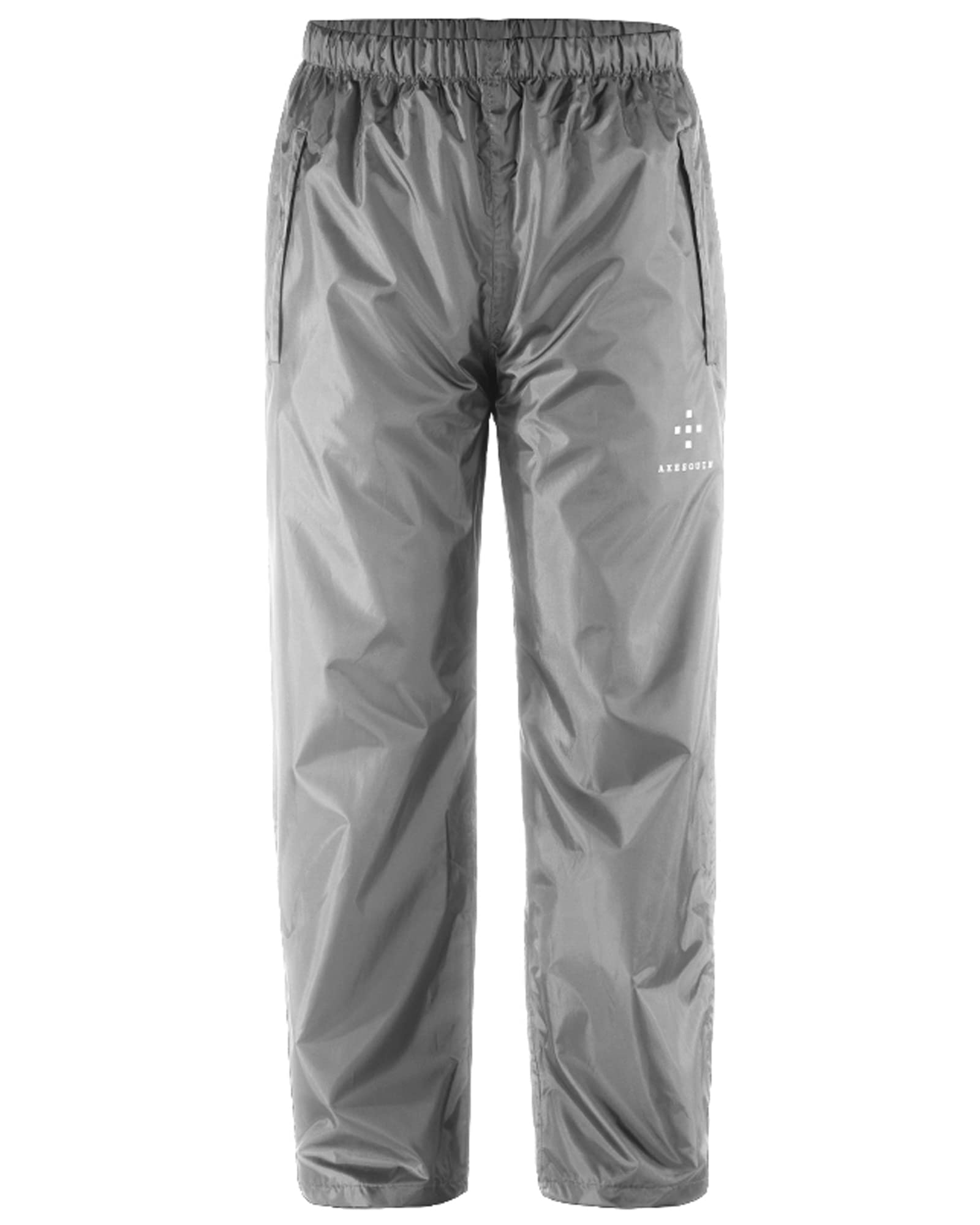 AXESQUIN Rain Pants Men, Mens Rain Pants Waterproof Pants with Pockets Lightweight Packable Outdoor Over Pants for Hiking Grey L