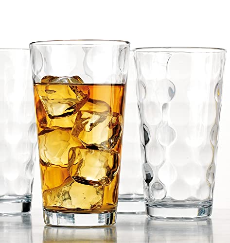 Home Essentials & Beyond Drinking Glasses [set of 10] Highball Glass Cups 17oz Premium Cooler Glassware – Ideal for Water, Juice, Cocktails, Iced Tea.