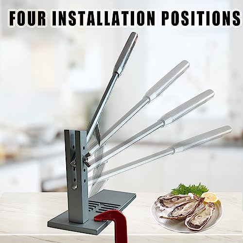 Dsyisvia Oyster Shucker Tool Set,Oyster Clam Opener,Oyster Shucking Machine, Oyster Opener with Oyster Knife for Hotel Buffets and Homes and Gift