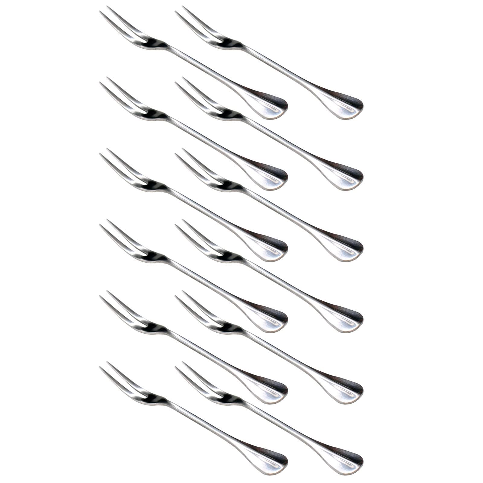 HAZOULEN Small Stainless Steel Forks for Cocktail Appetizer Dessert Party, 12 Pack