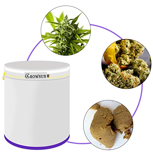 Growsun All Mesh Bubble Bag 32 Gallon 5 Bags Herb Ice Hash Micron Bags Essence Extractor Kit, 8ββx8ββ Pressing Screen Include