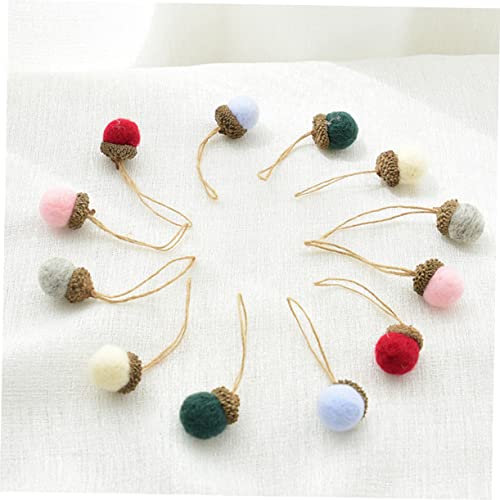 DECHOUS 6 1 Acorn Hanging Ornament Hanging Pinecone Christmas Tree Pine Cone Wool Felt Pendant Wool Felt Ball DIY Charm Pendant Decorations Wreath Wool Felt Beige Christmas Tree Hanging