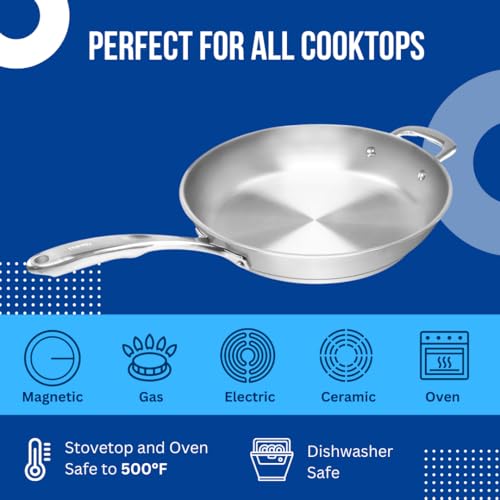 Chantal SLIN63-20 Induction 21 Steel Fry Pan, 8-Inch