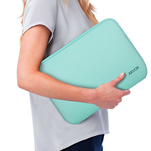 Arvok 17-17.3 Inch Laptop Sleeve Multi-Color Size Choices Case/Water-Resistant Neoprene Notebook Computer Pocket Tablet Briefcase Carrying Bag/Pouch Skin Cover for HP/Dell/Lenovo/Asus/Acer Light Green