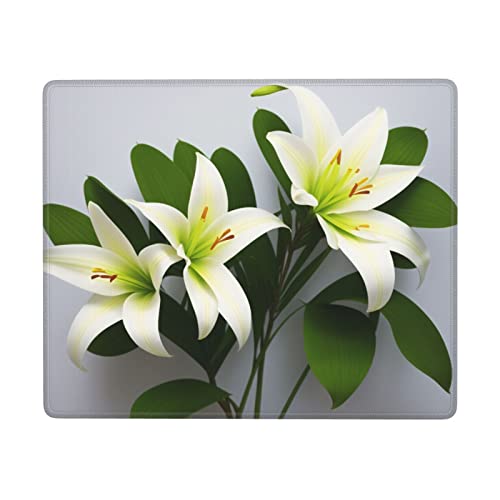 Lily Flowers Mouse Pads for Laptop and PC, 9"x7" Mouse Pad for Office and Cute Gaming Pads.