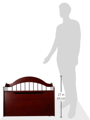 KidKraft Limited Edition Wooden Toy Box and Bench with Handles and Safety Hinges - Espresso, Gift for Ages 3+