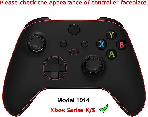 eXtremeRate The Great Golden Wave Off Kanagawa - Black Housing Shell for Xbox Series X & S Controller Model 1914, Custom Replacement Cover Faceplate for Xbox Core Controller - Controller NOT Included