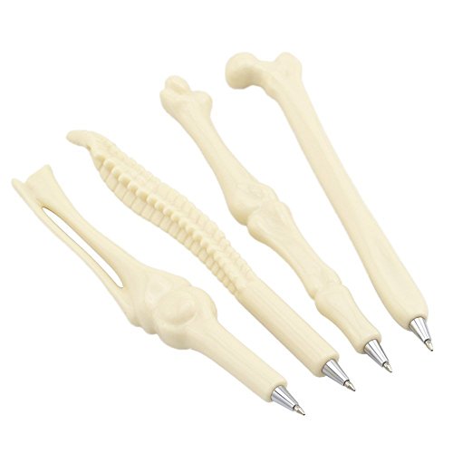 MagicW Creative Novelty Bone Shape Ballpoint Pens Finger Pen Nurse Doctor Pen Stationery Gift Crazy Student Gift Pack of 5