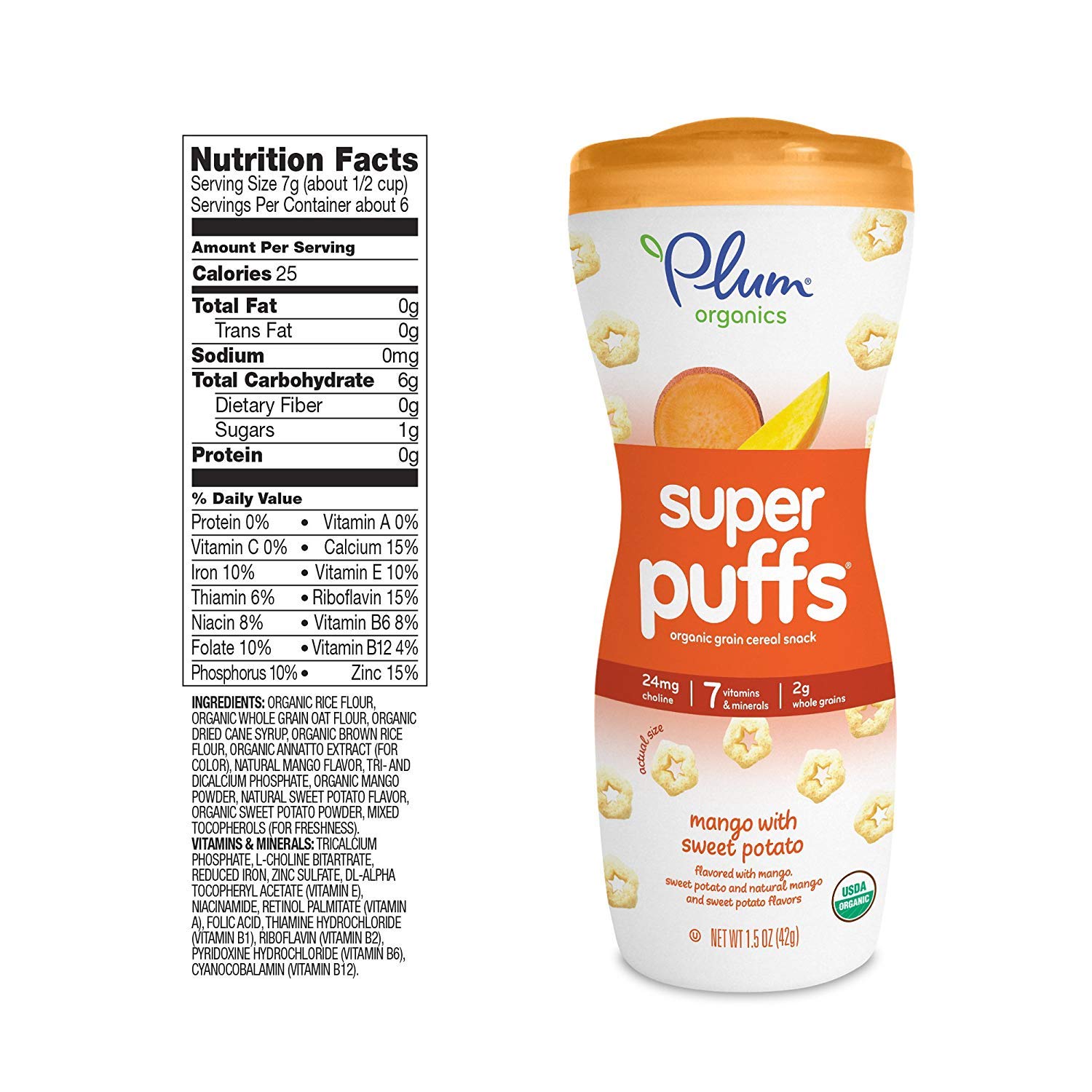 Plum Organics Super Puffs Variety Pack, 1.5 Ounce (Pack of 8)