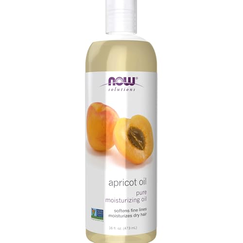 NOW Foods Solutions, Apricot Kernel Oil, Hair Moisturizer, Rejuvenating Skin Oil, Softens Fine Lines, 16-Ounce