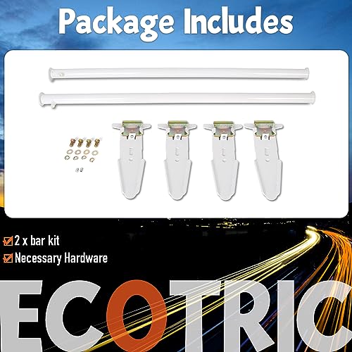 ECOTRIC Adjustable Van Roof Ladder Rack 500LBS 2 Bars for Chevy Dodge Ford GMC Express 77''
