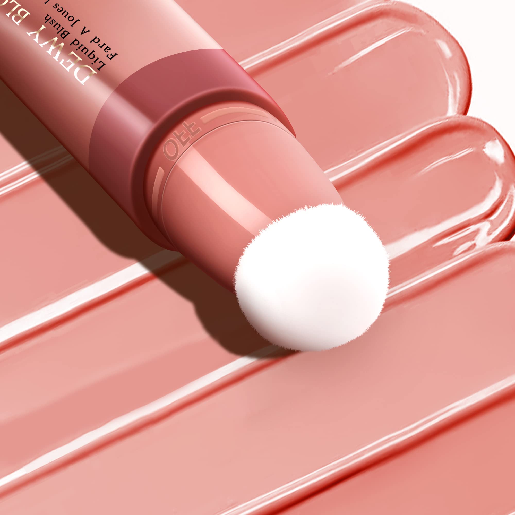 Cilrofelr Makeup Liquid Blush, Blush Beauty Wand, Natural-looking Liquid Blush Wand Dewy Finish, Highly Pigmented, Easily Blendable, Weightless, Long-wearing |#101-Ravishing Soft Pink 0.34fl.oz