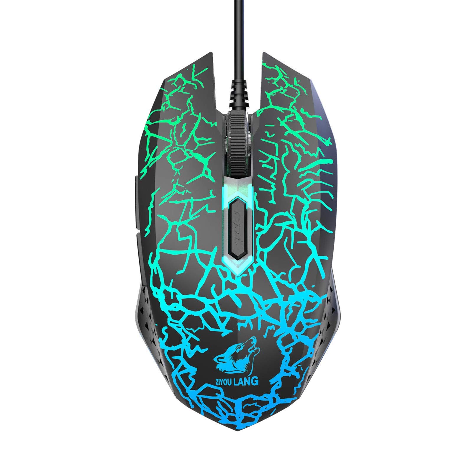 Charella #F5h785 T13 Rainbow Backlight USB Ergonomic Gaming Keyboard and Mouse Set for Pc Laptop