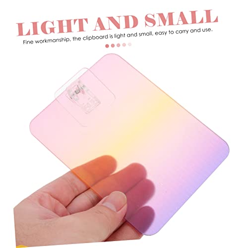 COHEALI 2pcs Plate Clamp Writing Board Stenography Board Clip Board Office Plastic Paper Writing Clip Office Clip Boards Clipboard Exam Paper Clips Student Paper Clip Boards