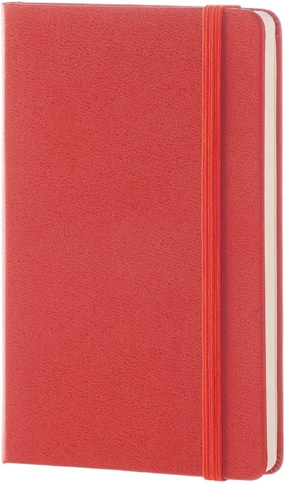 Moleskine Classic Notebook, Pocket, Ruled, Coral Orange, Hard Cover (8051272893571)