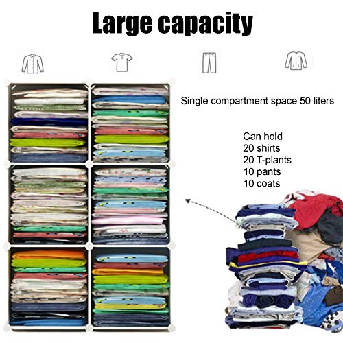 DWLOMHE DIY Plastic Storage Box Organizer, Storage Cabinet for The Bedroom, Office, House,16 Cubes