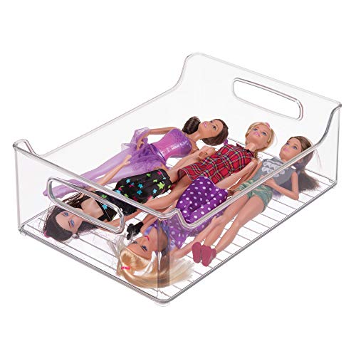 iDesign Plastic Pantry and Kitchen Storage, Freezer and Fridge Organizer Bin with Easy Grip Handles β 10β x 5β x 14β, Clear