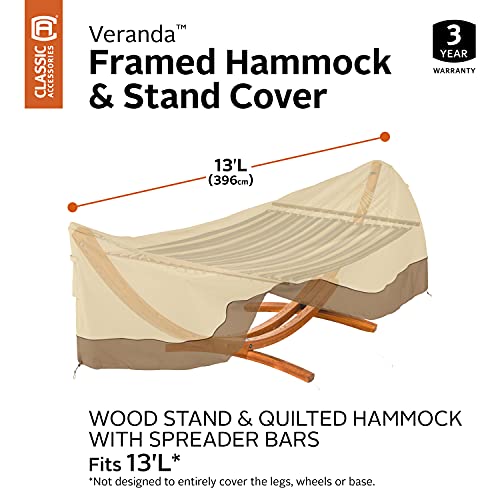 Classic Accessories Veranda Water-Resistant 13 Foot Framed Hammock & Stand Cover, Patio Furniture Covers