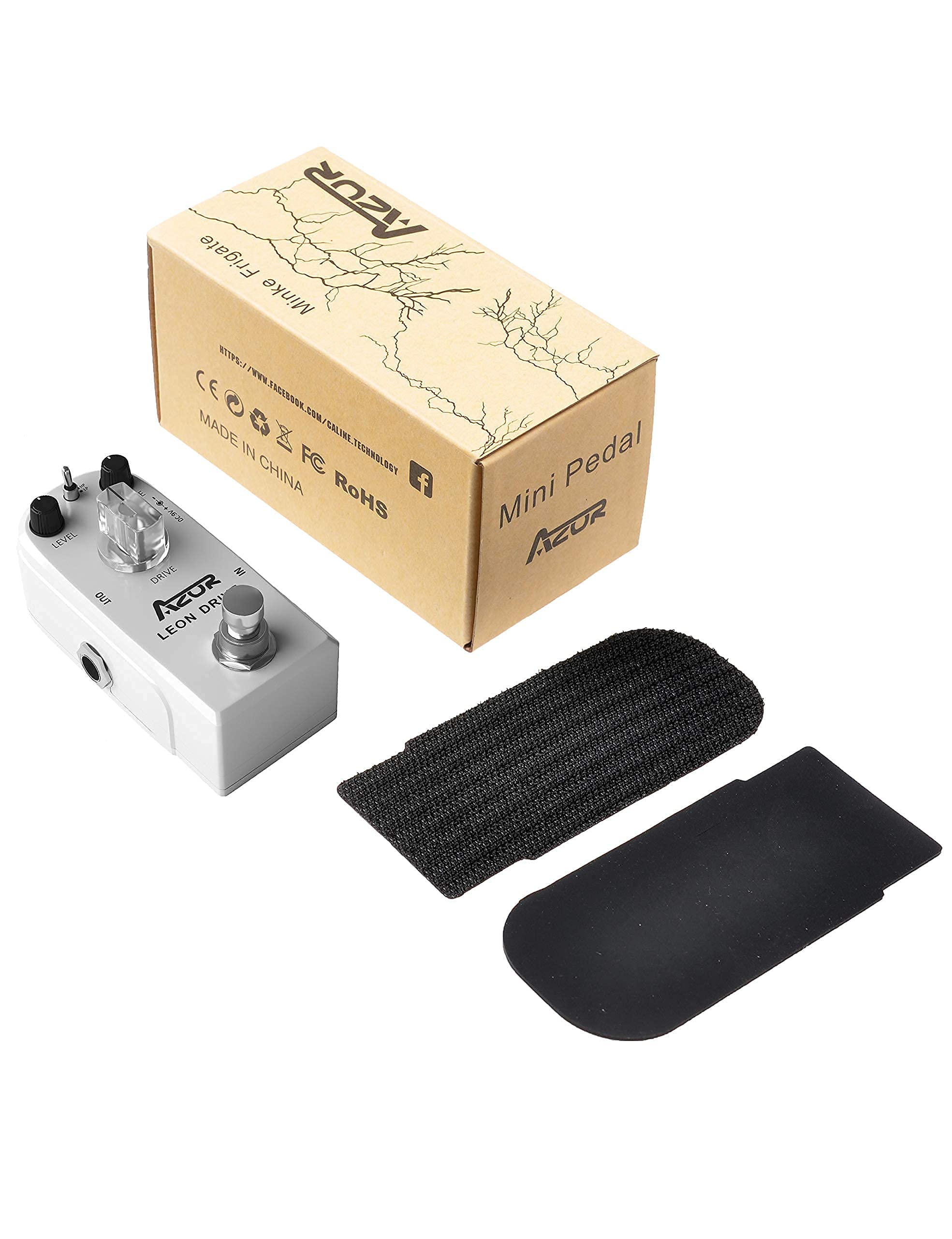 AZOR Leon Ultimate Drive Overdrive Guitar Effect Pedal with Guitar Pedal Power Cable