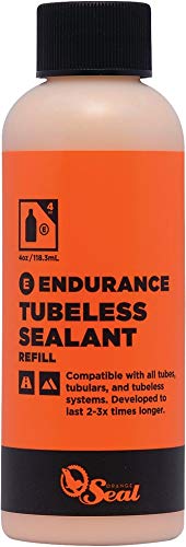 Orange Seal Endurance Formula Bicycle Tire Sealant for Road, Mountain Bike, CX, BMX, and Tri Bikes (4 oz)