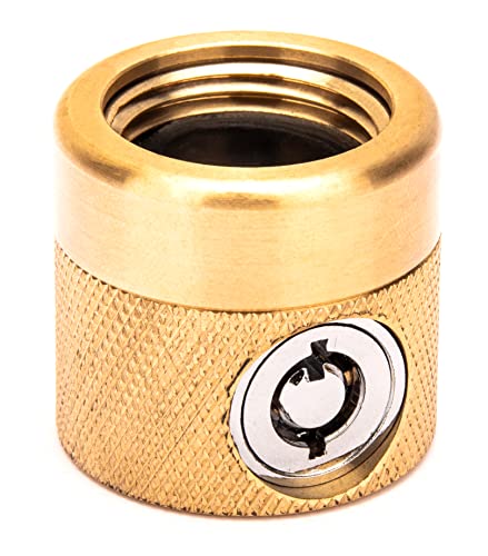Flow Security Systems | The FaucetLock | Heavy Duty Brass Construction | Prevents Water Theft & Secures Outdoor Bibbs | Promotes Water Conservation | Keyed Randomly | FSS 50 | 1 Pack