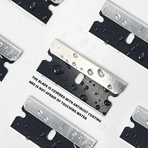 EHDIS 100pcs Razor Blades Single Edge Carbon Steel Razor Blades for Standard Scraper Tool, Safety Straight Edge Industrial Razor Blades for Paint Scraper,Glass Scraper,Box Cutter Replacement Blades