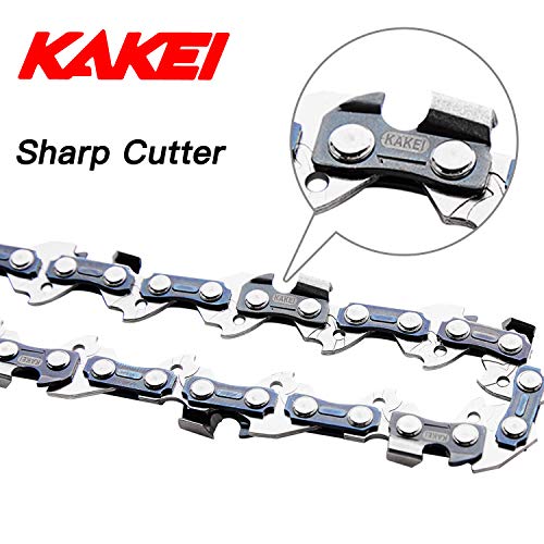 KAKEI 10 Inch Chainsaw Chain Fits Ryobi, Worx, Echo - 3/8" LP Pitch, 043" Gauge, 40 Drive Links, R40 (3 Chains)
