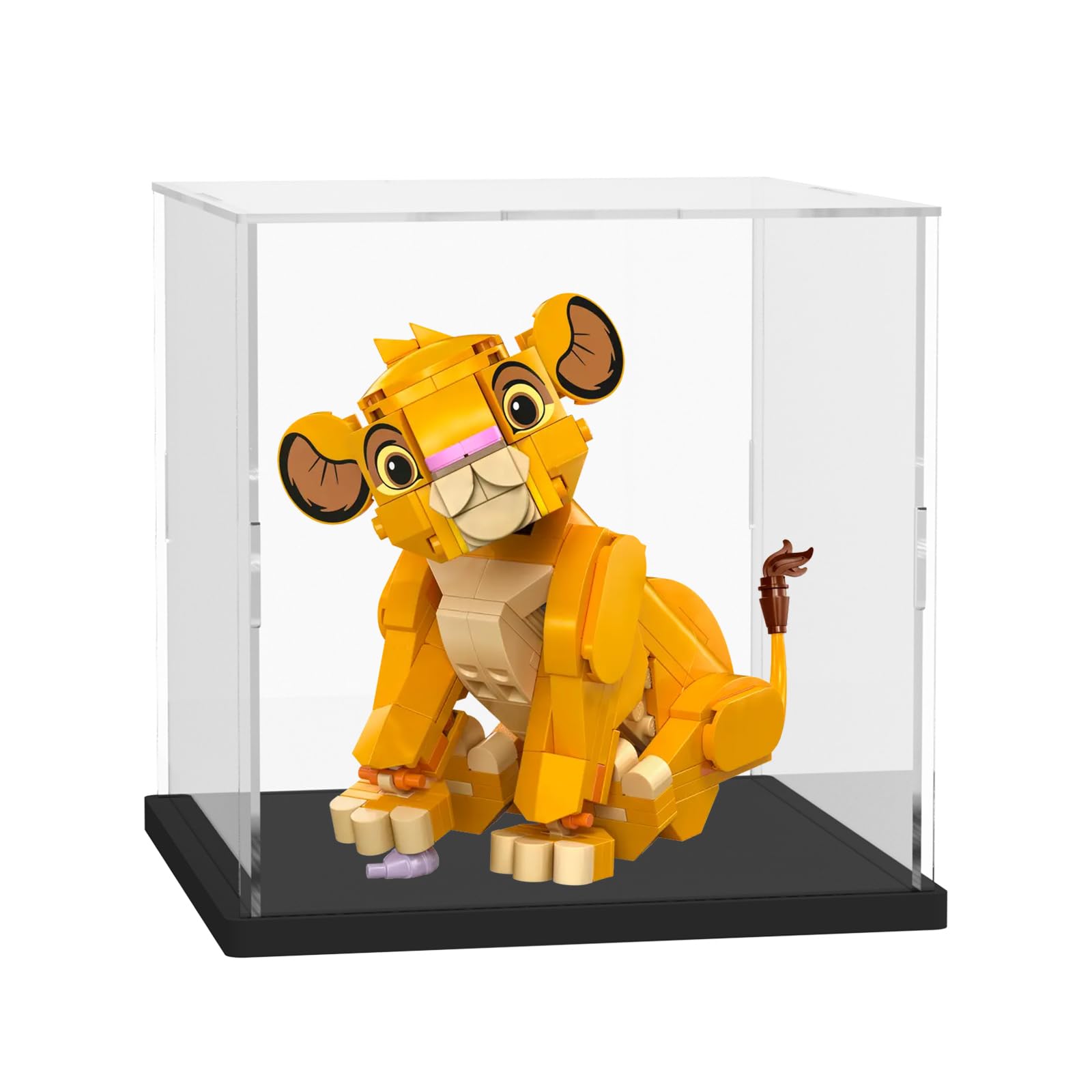 Nynelly Clear Acrylic Display Case for Collectibles,30.7" Tall Dispaly Case for Lego Castle 71040 Toys Self-Assembly Large Display Box with Base Countertop Showcase for Figures,20.1x15x31.1 in