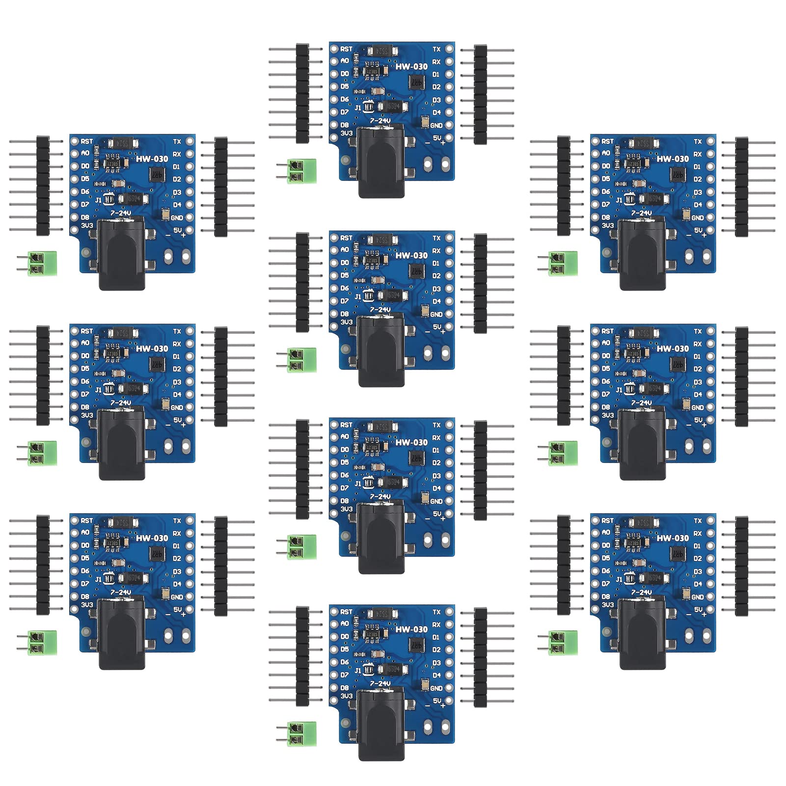 ALMOCN 10pcs DC Power Shield V1.1.0 for wemos D1 Mini Development Board DC Power Supply Screen Module