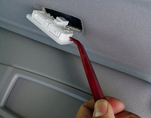 iJDMTOY 2-Piece Nylon/Plastic Open Pry Tool Compatible with LED Interior Lights, License Plate Lights Removal Installation