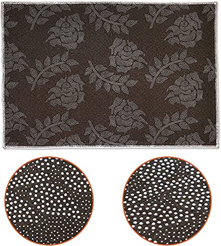 EHEREHS Zodiac Constellation Chart 3D Round Rug Starry Sky Floor Mat Non-Slip Carpet for Entryway Living Dinning Bedroom Sofa Home Decoration Diameter 2Ft, Black-3