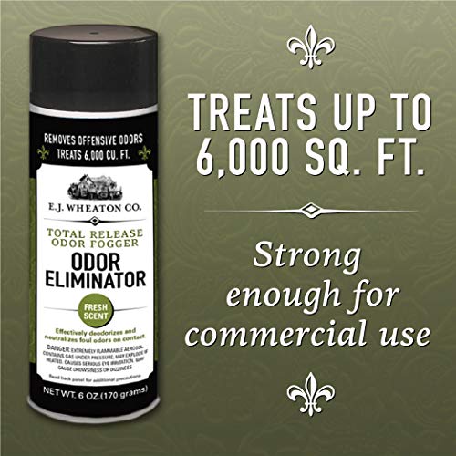 E.J. Wheaton Co. Odor Eliminator, Total Release Odor Fogger, 3 Pack, Effectively Deodorizes and Neutralizes Foul Odors on Contact, Fresh Scent (6 OZ)