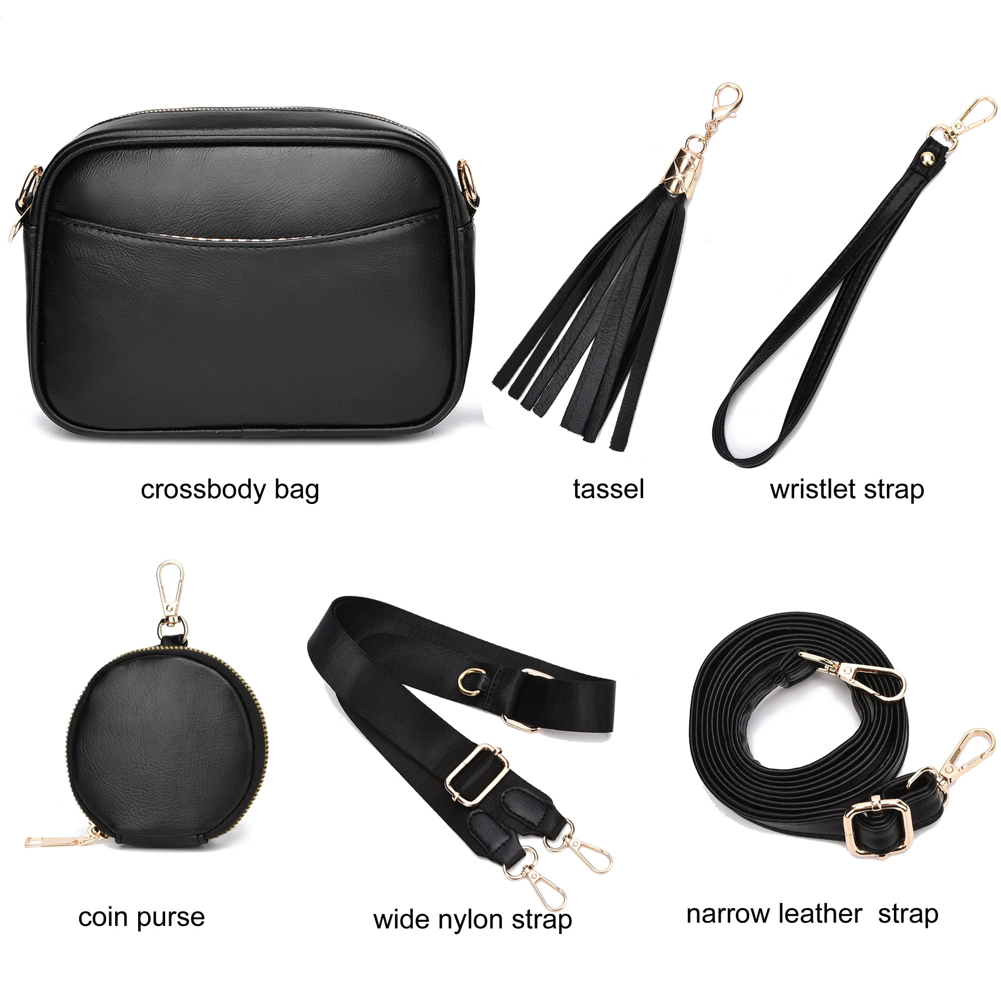 Barsine Crossbody Bags for Women Small Vegan Leather Purses with Coin Purse