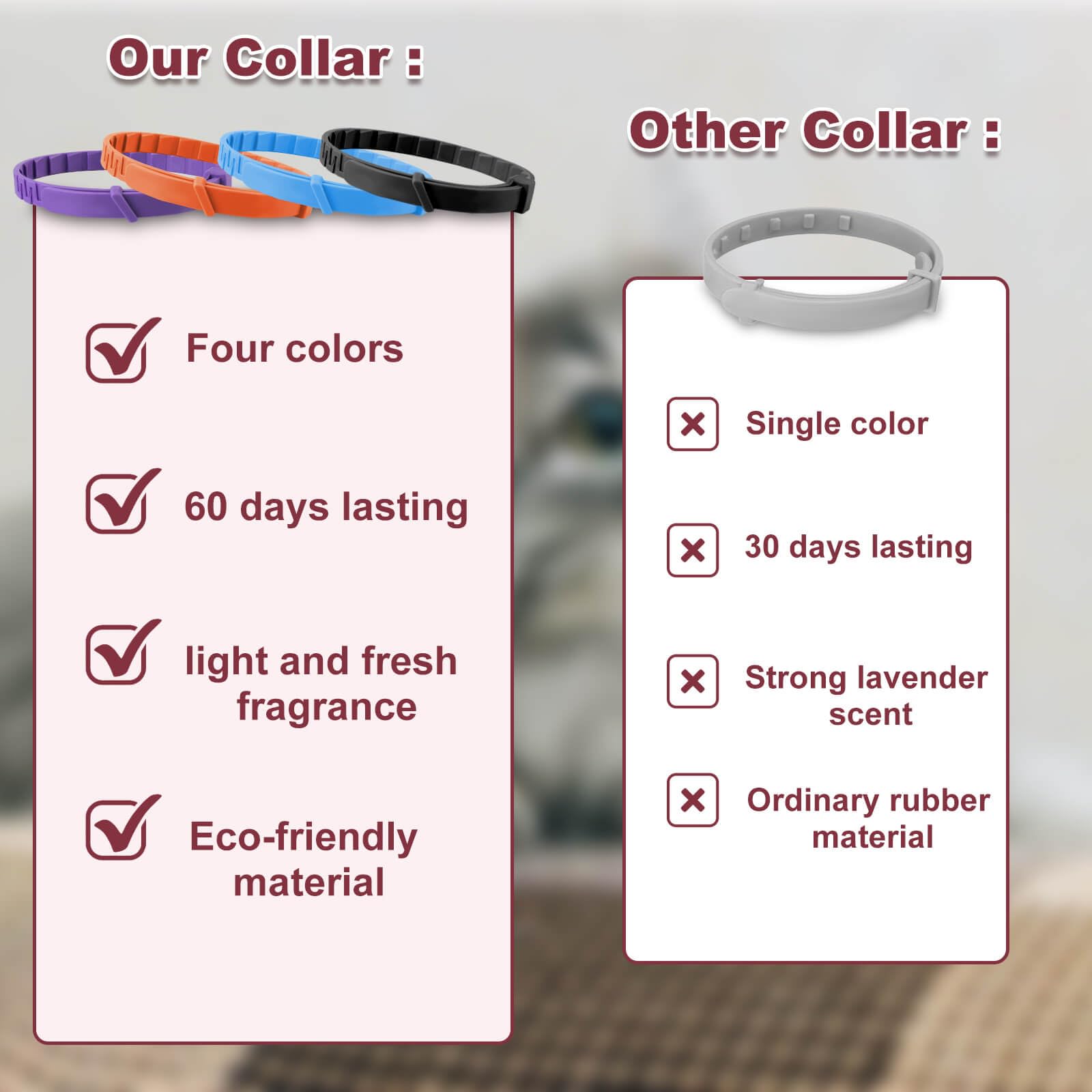 Calming Collar For Cats 4 Pack, Reduce Anxiety Stress Relief Travel Supplies, Kitten Pheromone Calming Diffuser Efficient Tranquilizer Product Breakaway, Pee Deterrent Stop Meowing, Sedative Adaptil