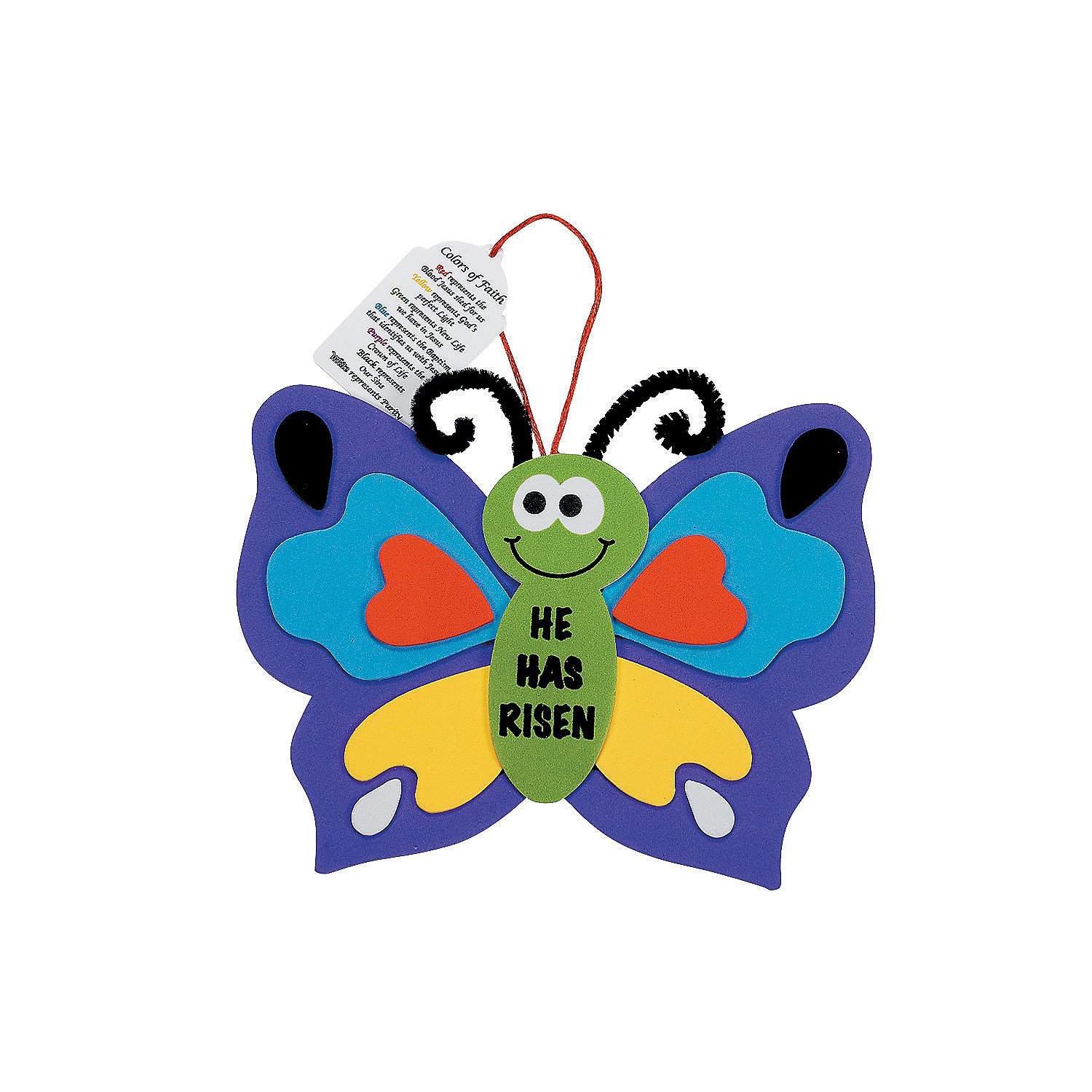 Fun Express The Salvation Story Butterfly Bible Craft Kit - Makes 12 - Religious DIY Crafts for Kids and Sunday School Activities
