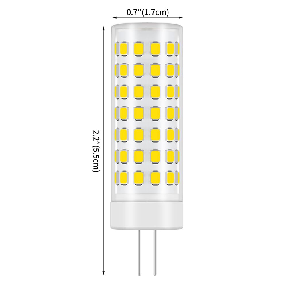 Syited G4 LED Light Bulbs 7W 3000K Sunset Color Warm Light AC 110V-220V,G4 Bi-Pin Base LED Bulbs for Home Office Lighting Fixtures,6 Count
