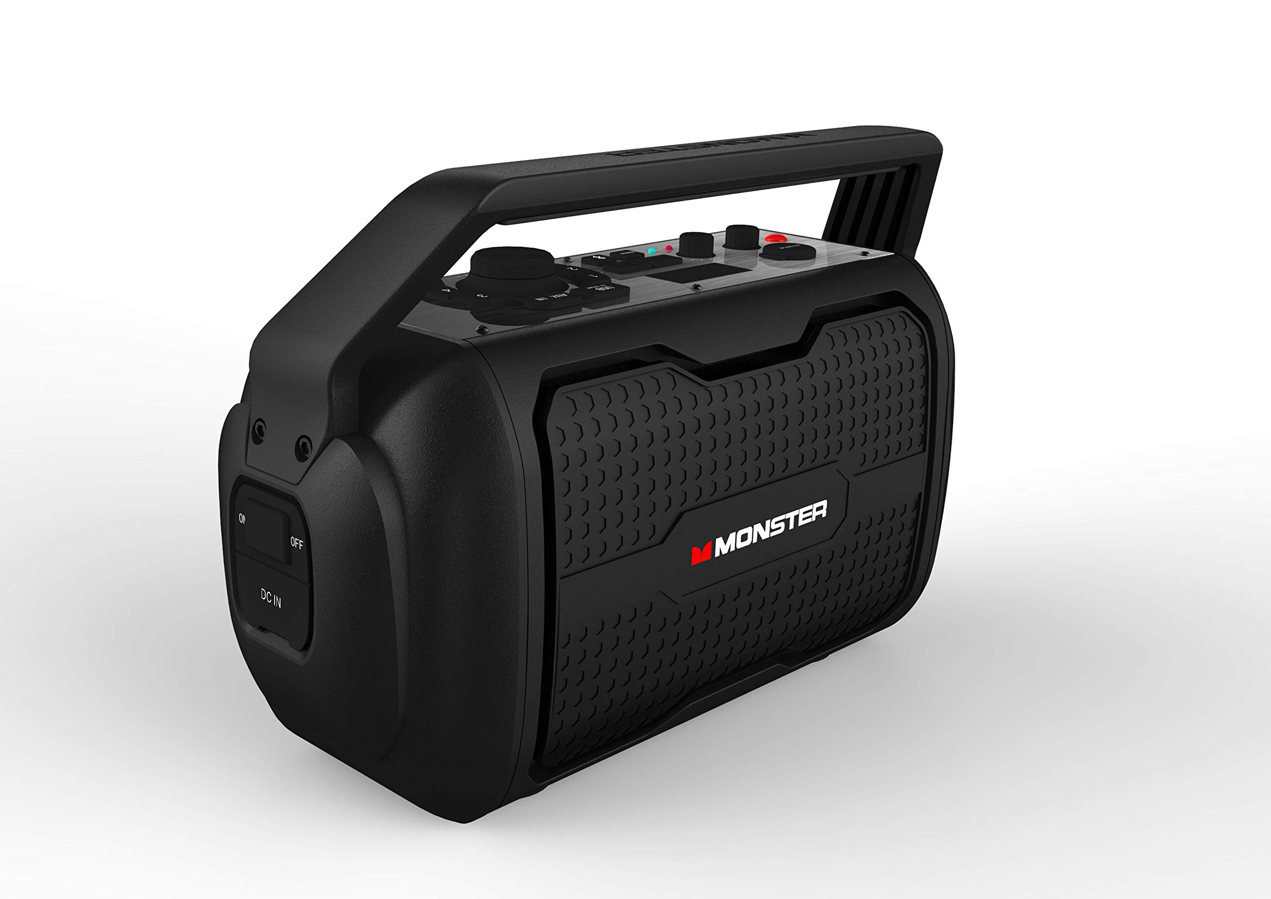 Monster Nomad | Portable Indoor/Outdoor Bluetooth and NFC Speaker, 30 Watts of Powerful Premium Sound, 30 Hours of Playtime, IPX4 Water Resistant, USB Port and Microphone/Guitar Input (Black)