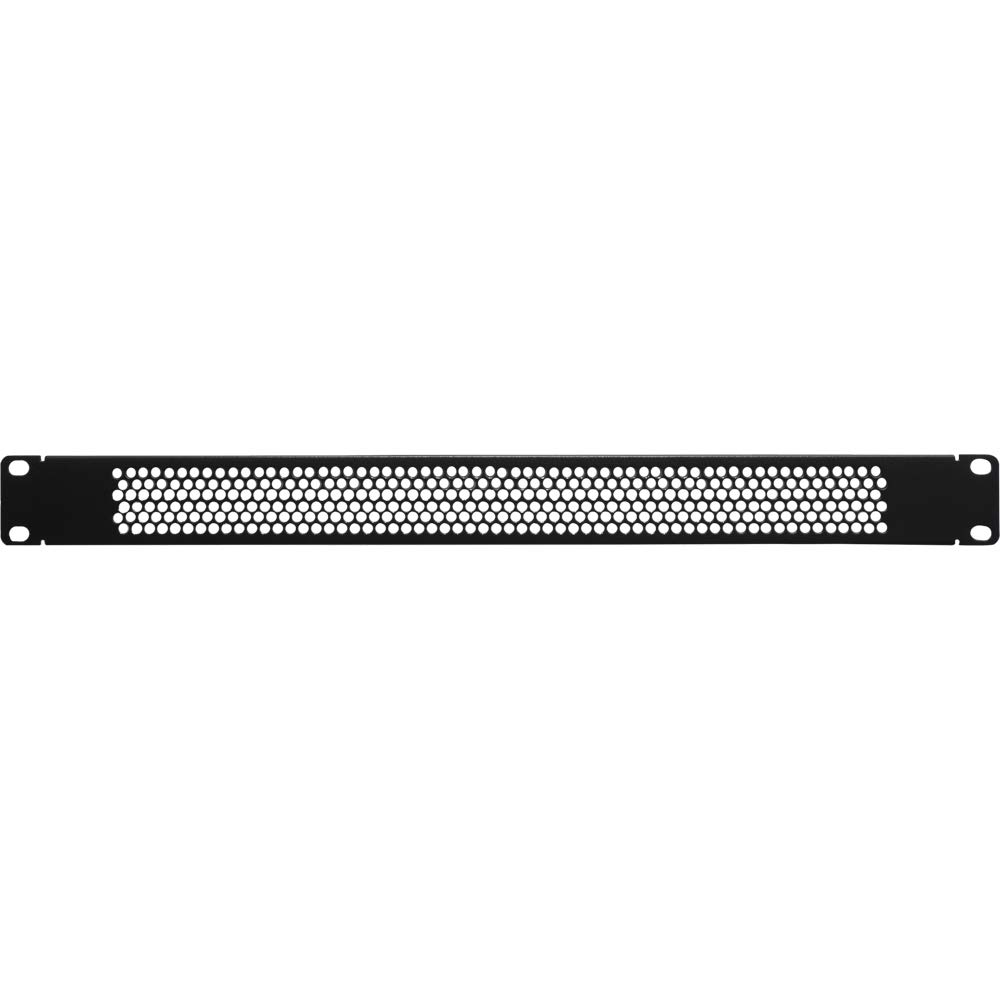 NavePoint 1U Blank Rack Mount Panel Spacer with Venting for 19-Inch Server Network Rack Enclosure Or Cabinet Black