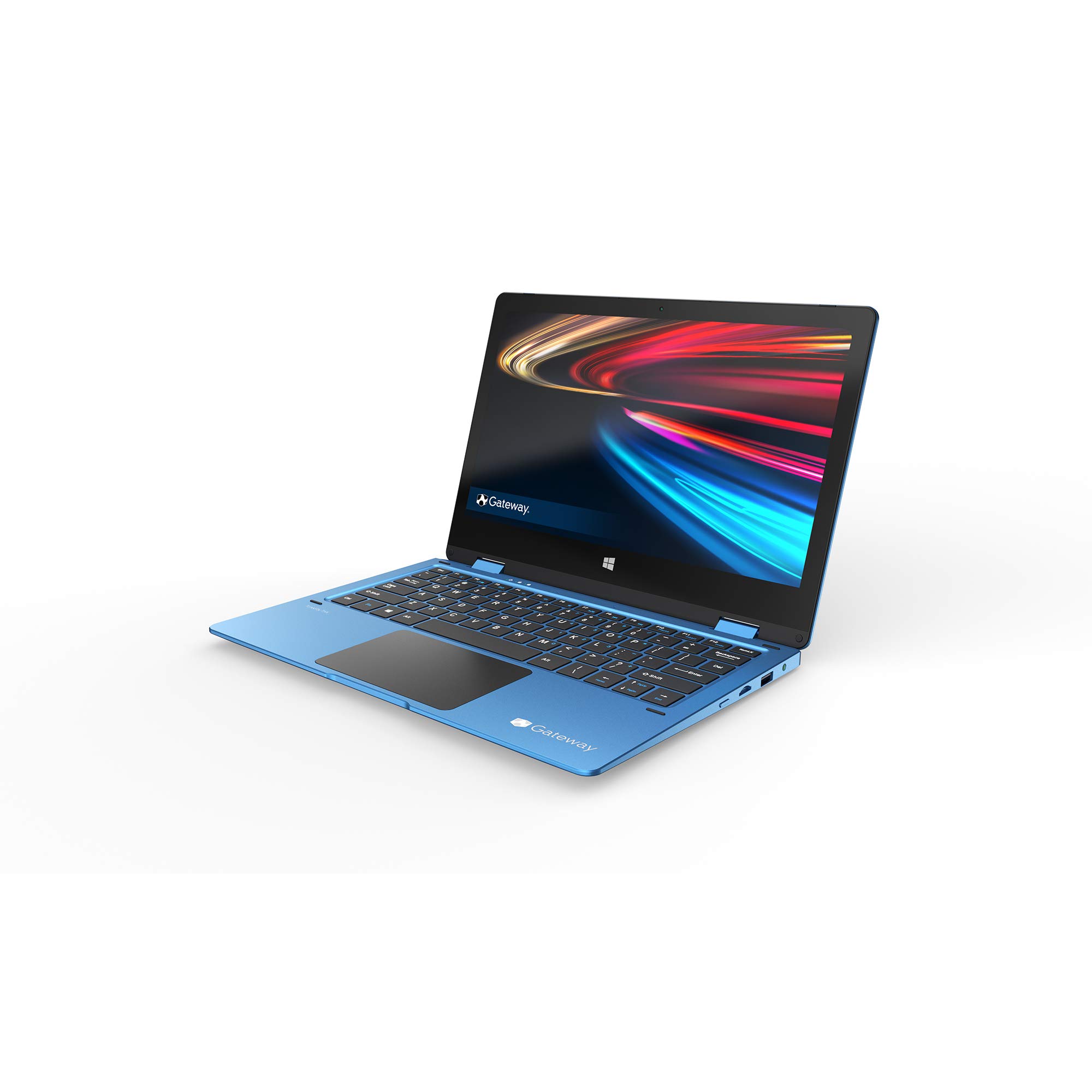 Gateway 11.6" 2-in-1 Touchscreen Laptop Computer, Blue, Intel Celeron N4020 Up to 2.8GHz, 4GB DDR4 RAM, 64GB eMMC, Windows 10 S, Office 365 Personal 1-Year, BROAGE 64GB Flash Stylus,GWTC116