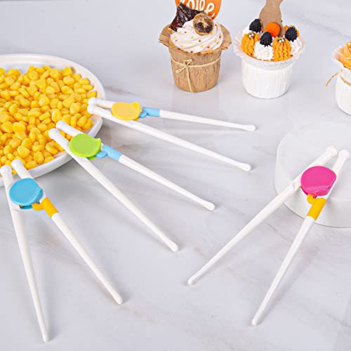 HANSGO Kid Training Chopsticks, 4 Pairs Colorful Learning Chopsticks Detachable Training Chopsticks for Kids Toddler Children Left or Right Handed Dishwasher Safe