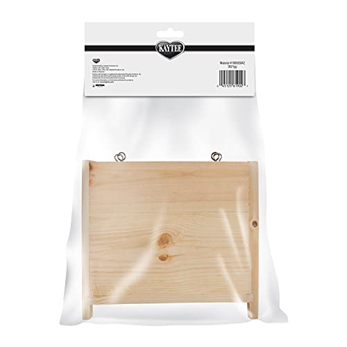 Kaytee Natural Wooden Hay Manger for Pet Rabbits, Chinchillas, and Guinea Pigs, Large