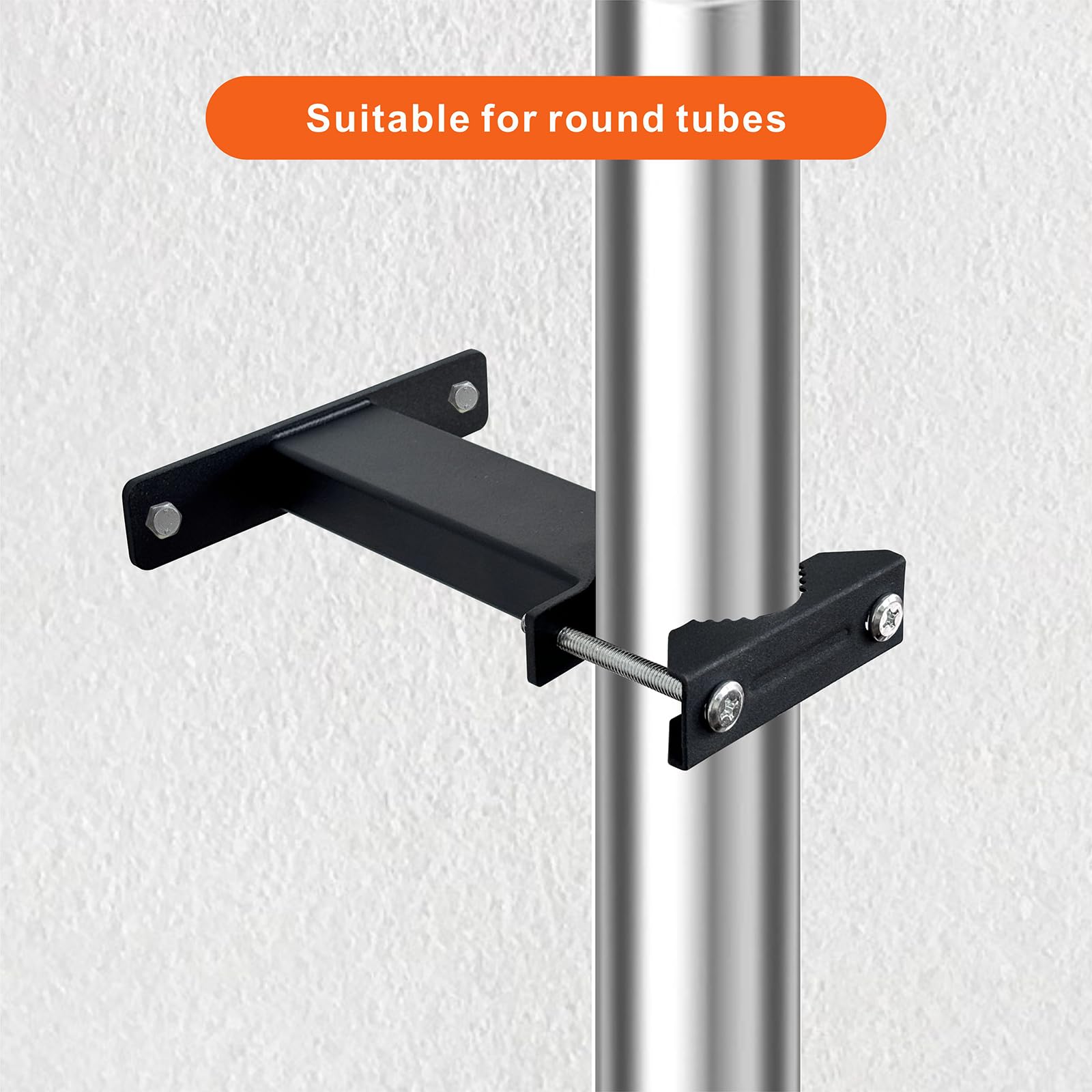 KSWLOR Patio Umbrella Holder Stand, Heavy-Duty Umbrella Clamp,Outdoor Umbrella Base Umbrella Clamp Mount Bracket for Deck Balcony Bench Courtyard Outdoor Railing Antenna Mast Clamp (Fit MAX OD 2 inch)