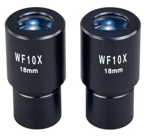 OMAX A Pair WF10X/18 Widefield Microscope Optical Eyepieces 23.2mm Dia