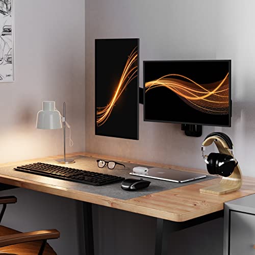 ErGear Adjustable Height Electric Standing Desk with Storage Bag Dual Monitor Wall Mount for 17 to 32 Inch