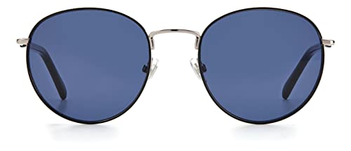 Fossil Men's Male Sunglass Style FOS 3120/G/S Oval, Ruthenium/Blue, 52mm, 20mm