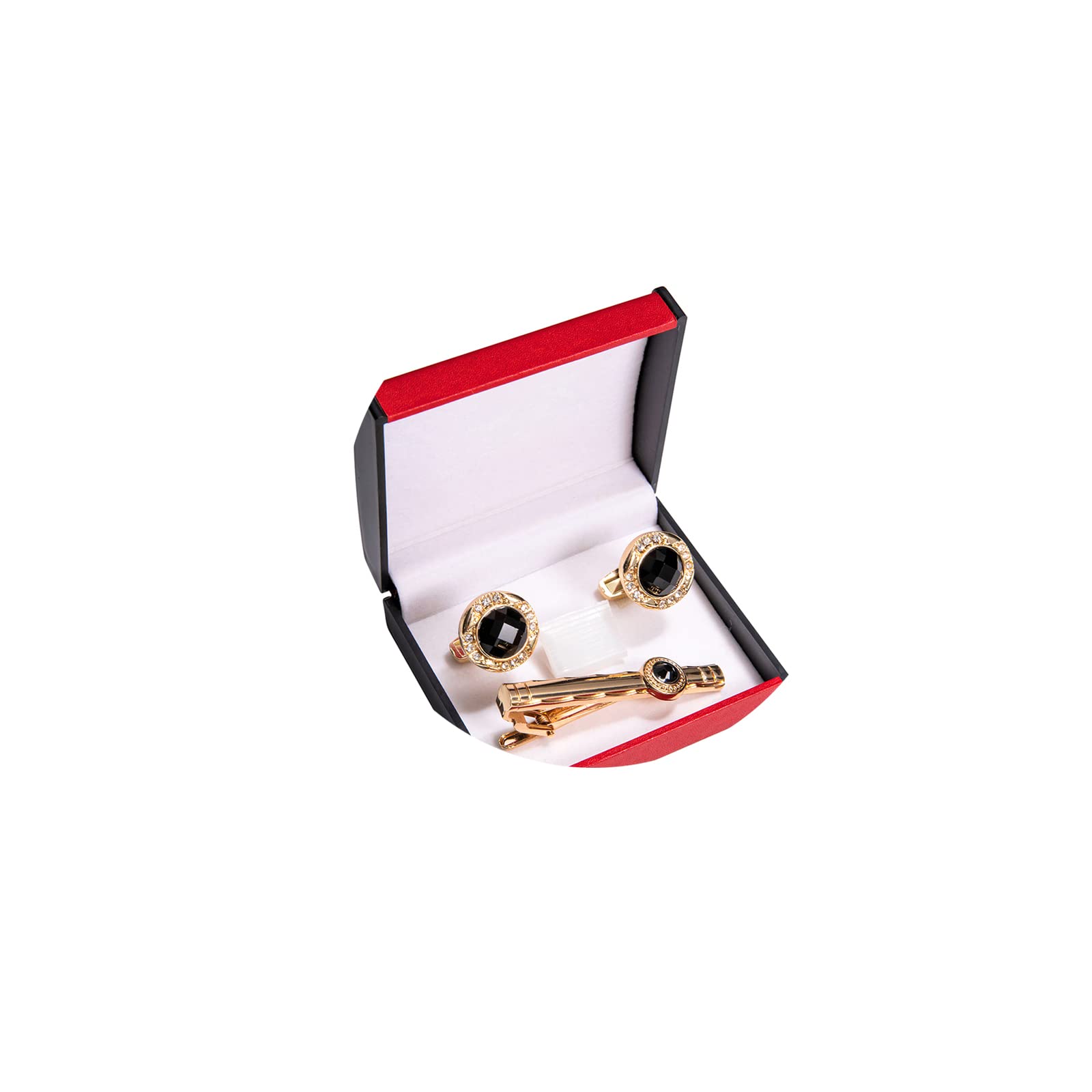 Barry.Wang Cuff Links for Men Luxury Set Tie Clips Designer Novelity Tie Silver for Men